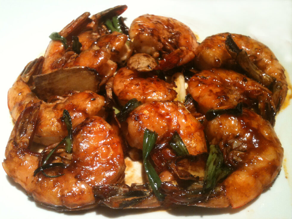 Sweet and Spicy Chinese-style Shrimp with Ginger and Scallions|The ...